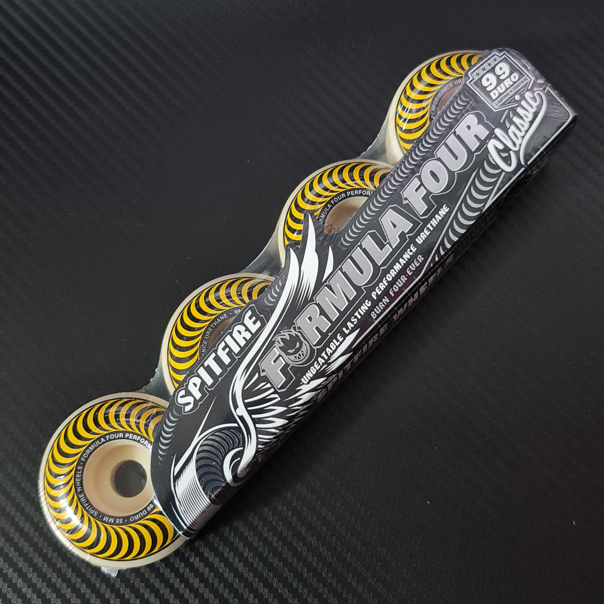 Spitfire - 55MM 99DU Formula Four Classic Yellow Skateboard Wheels ...